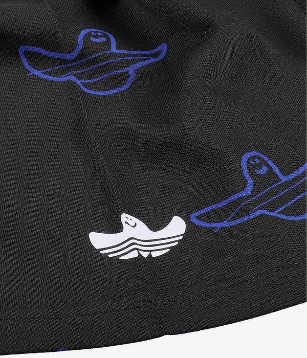 adidas Shmoo AOP Tee Black/Royal Blue - Orchard Skateshop
