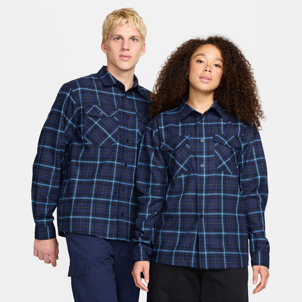 Nike SB Flannel Shirt Midnight Navy - Orchard Skateshop