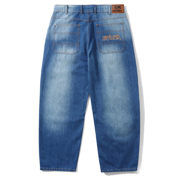 Butter Goods Encounter Denim Jeans Washed Slub Blue - Orchard Skateshop