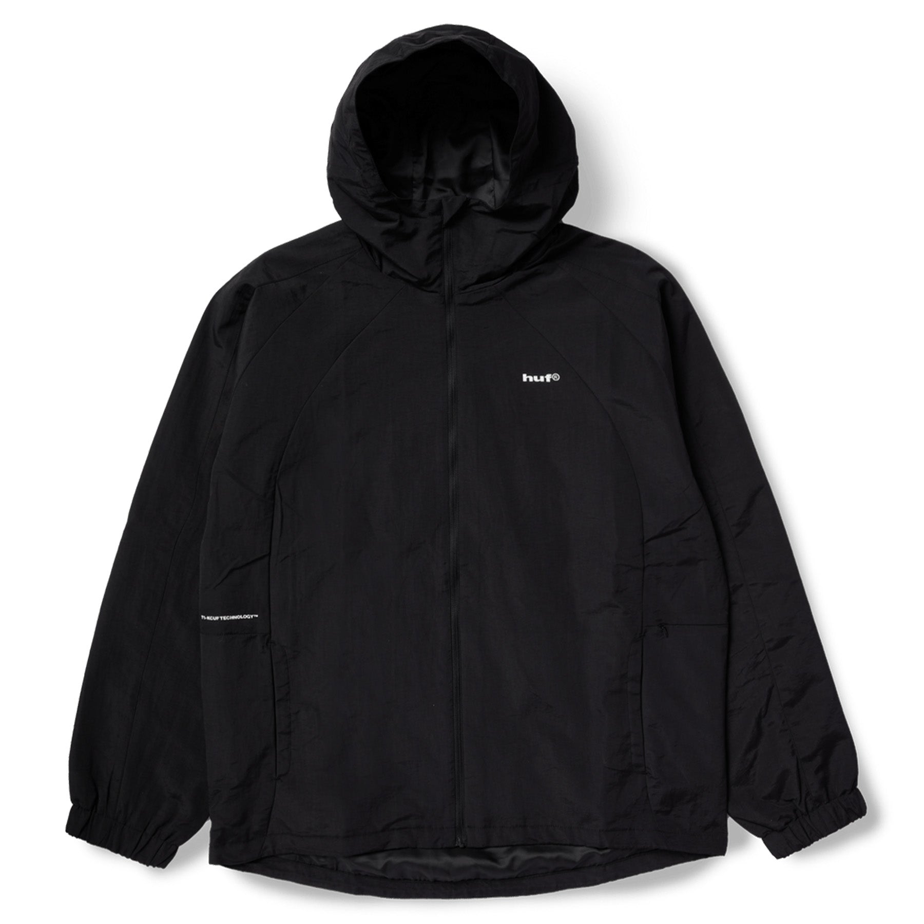 Huf All Caps Shell Jacket Black - Orchard Skateshop