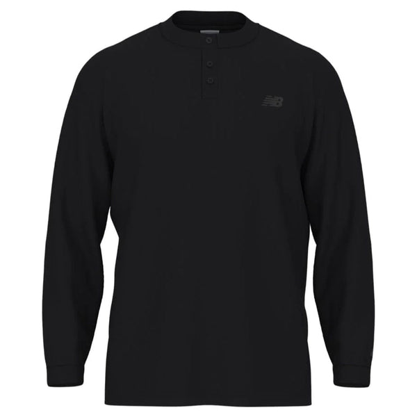 New Balance Numeric Waffle Knit Henley Black - Orchard Skateshop