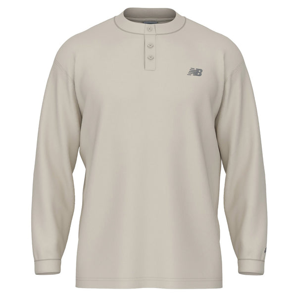 New Balance Numeric Waffle Knit Henley Oat Heather - Orchard Skateshop