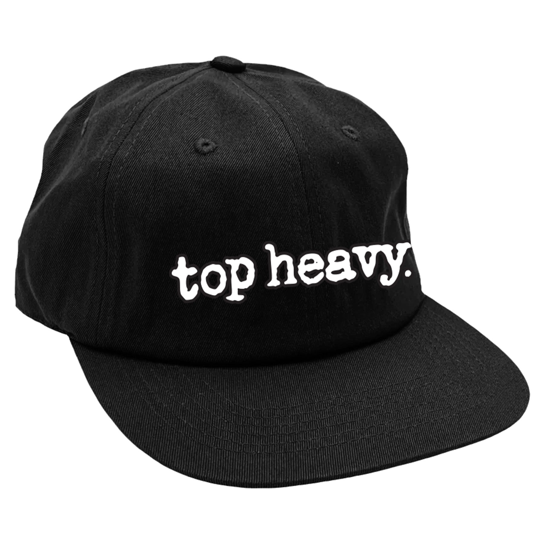 Top Heavy Typo Hat Black - Orchard Skateshop