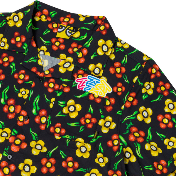 Krooked Aloha Flower Button Up Shirt - Orchard Skateshop